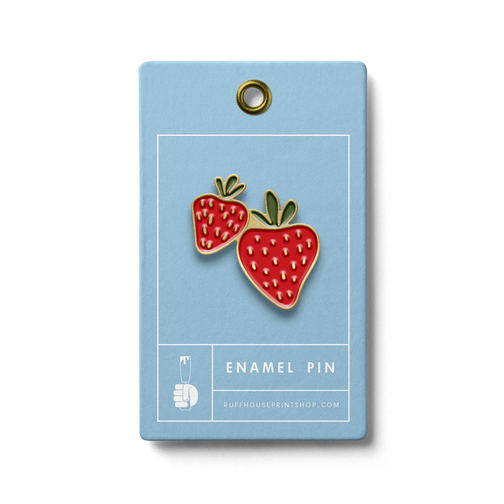 Strawberry Set Enamel Pin – Lost Pines Art Bazaar